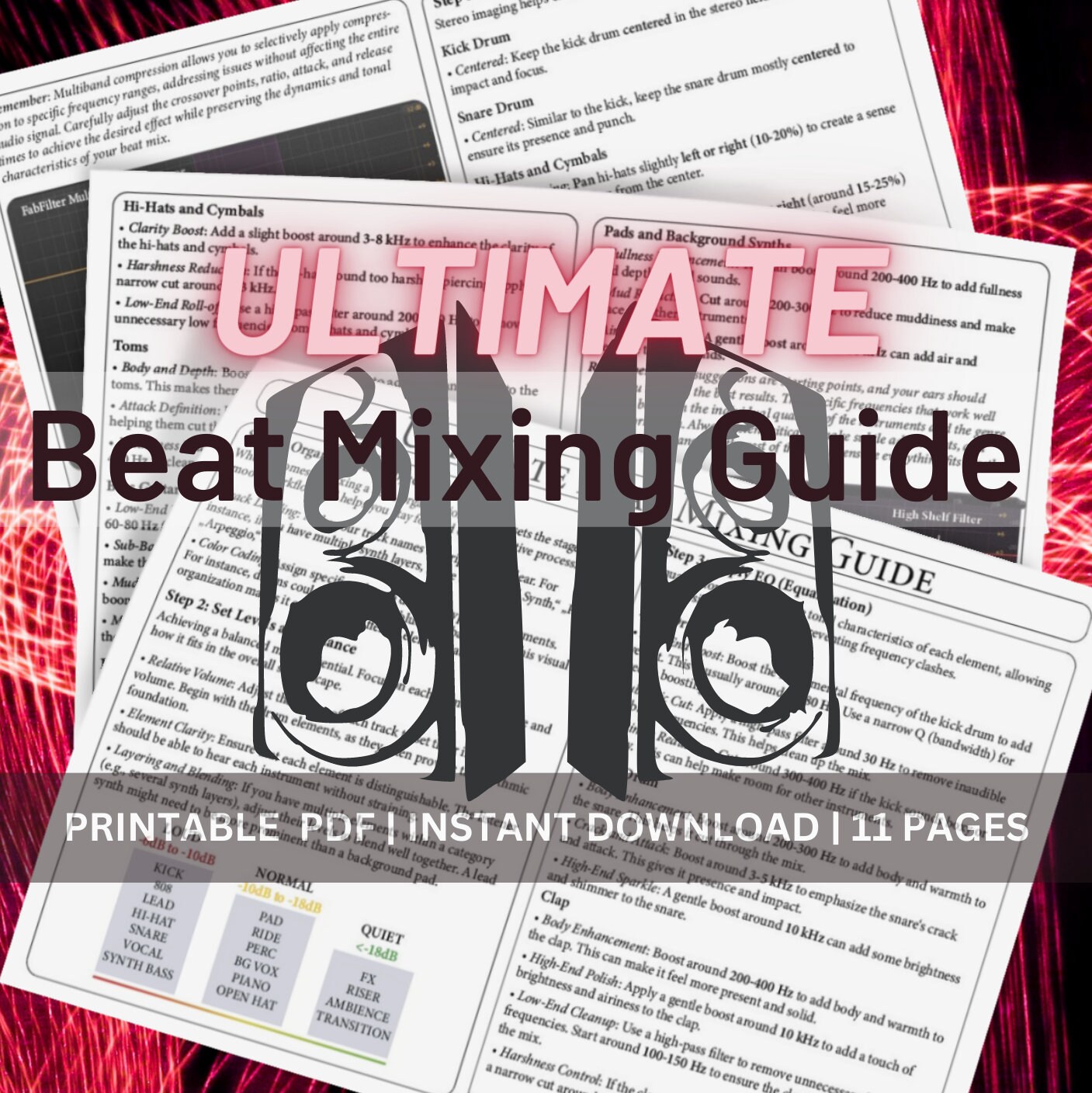 Ultimate Beat Mixing Guide Mixing Cheat Sheet Music - Etsy