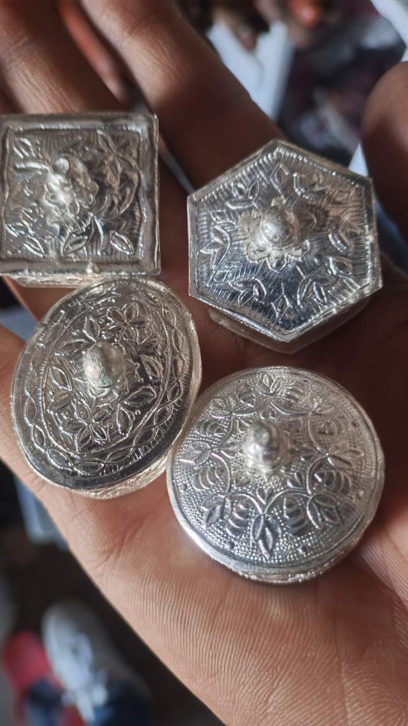 German Silver Roli Haldi Kumkum Dibbi Box, Puja Gifts, Wedding ...