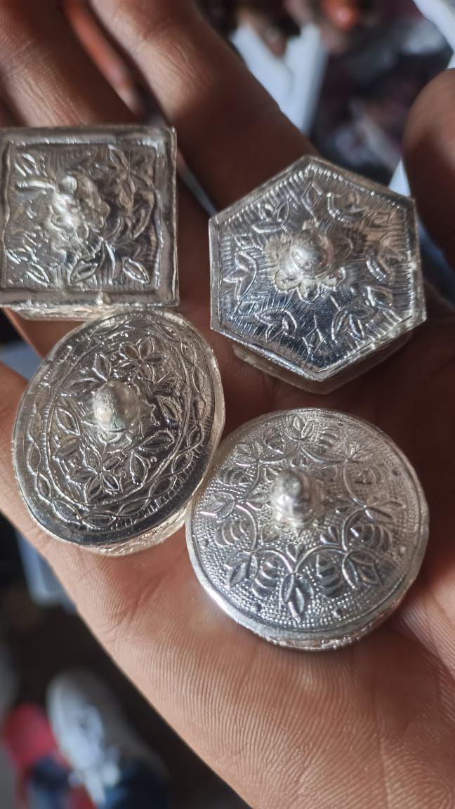 German Silver Roli Haldi Kumkum Dibbi Box, Puja Gifts, Wedding ...