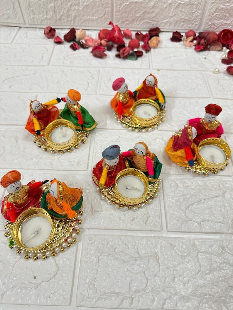 100 X Indian Puppet Candle Holders, Wedding Favors, Housewarming Favors ...
