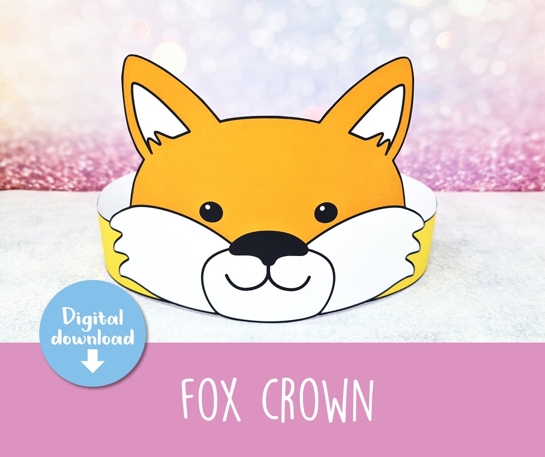 Printable Fox Crown, Digital File, Fox Crown, Woodland Headband ...