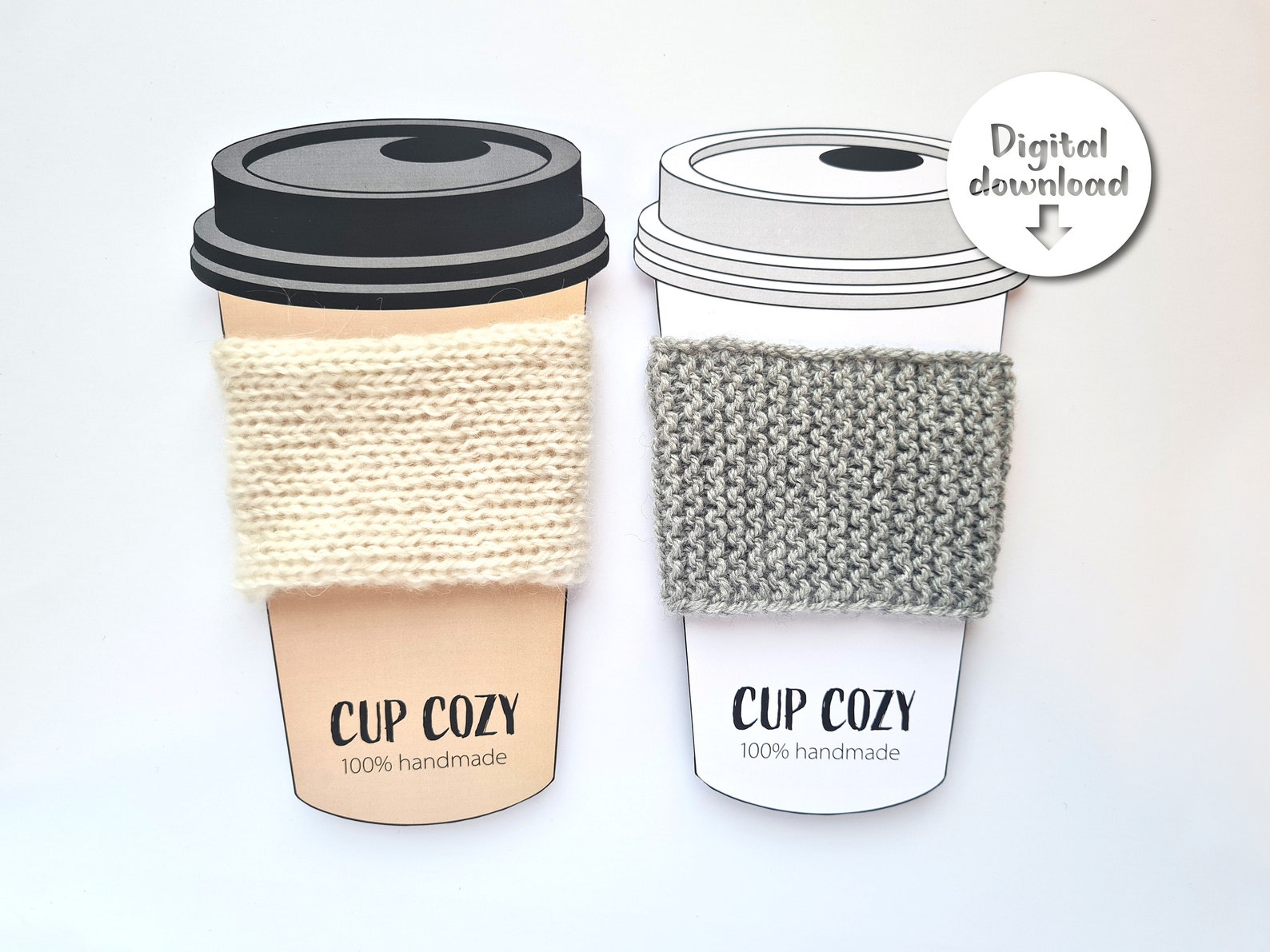 Printable Cup Cozy Cards, Display Inserts, Coffee Sleeve Insert Cards ...