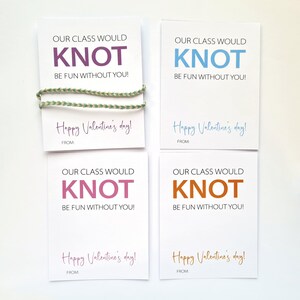 Bracelet Valentine Tags, Multi, Friendship Bracelet Classroom ...
