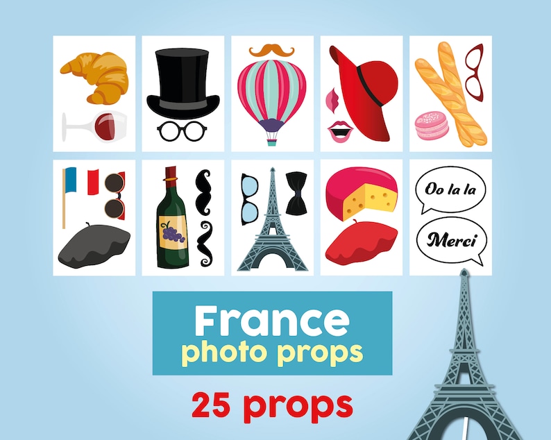 France Props, Paris Photo Props, French Party, Paris Party, Parisian ...