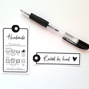 Printable Care Instruction Tags, Digital PDF, DIY Maker Labels, Washing ...