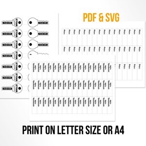 Keychain Tags, Keychain Labels, Printable Tags for Handmade Keychains ...