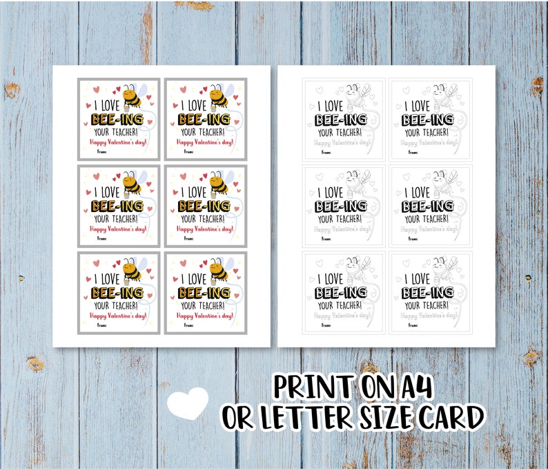 Printable Valentines From Teacher, Valentine Card, Valentine Tags ...