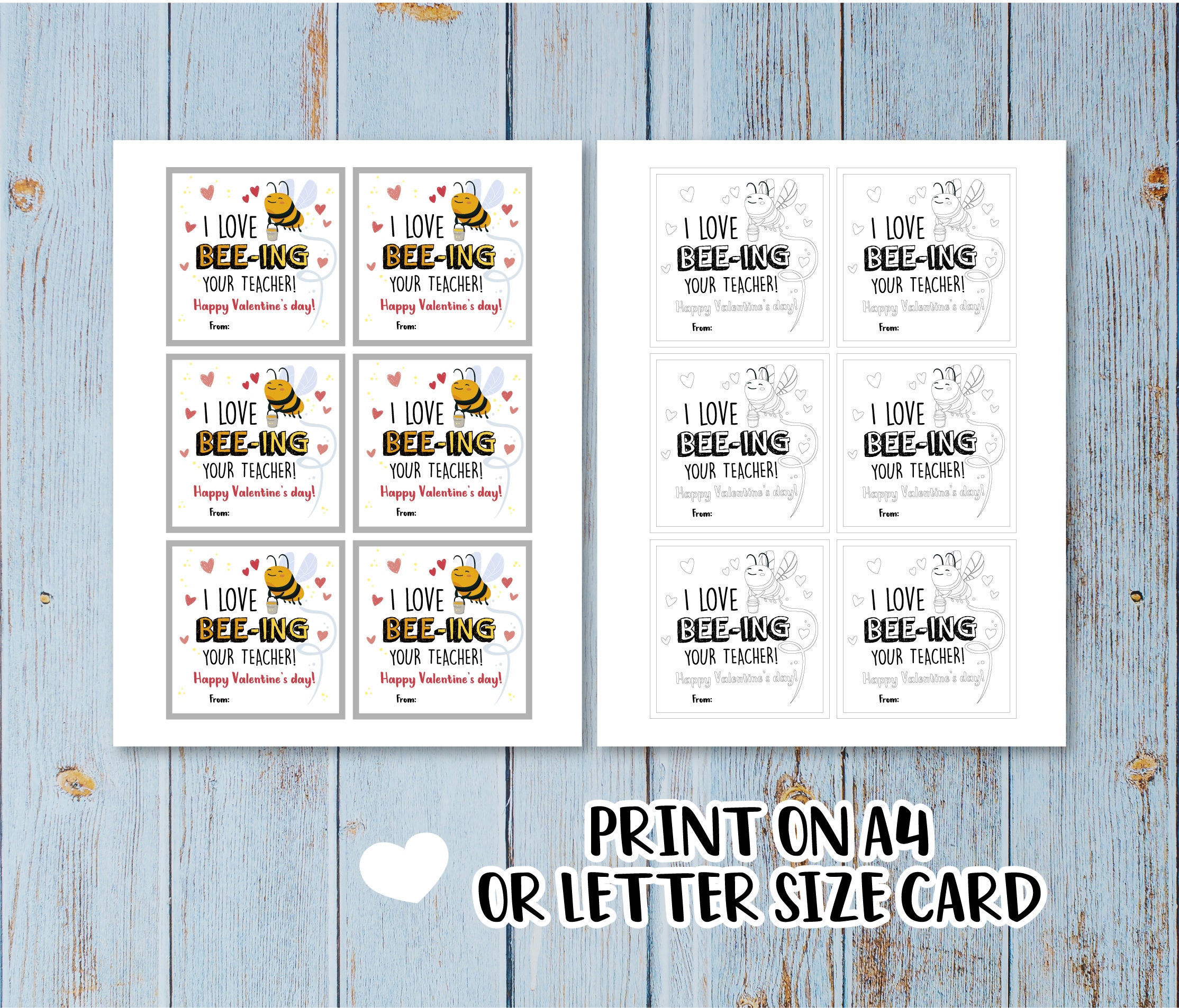 Printable Valentines From Teacher, Valentine Card, Valentine Tags ...