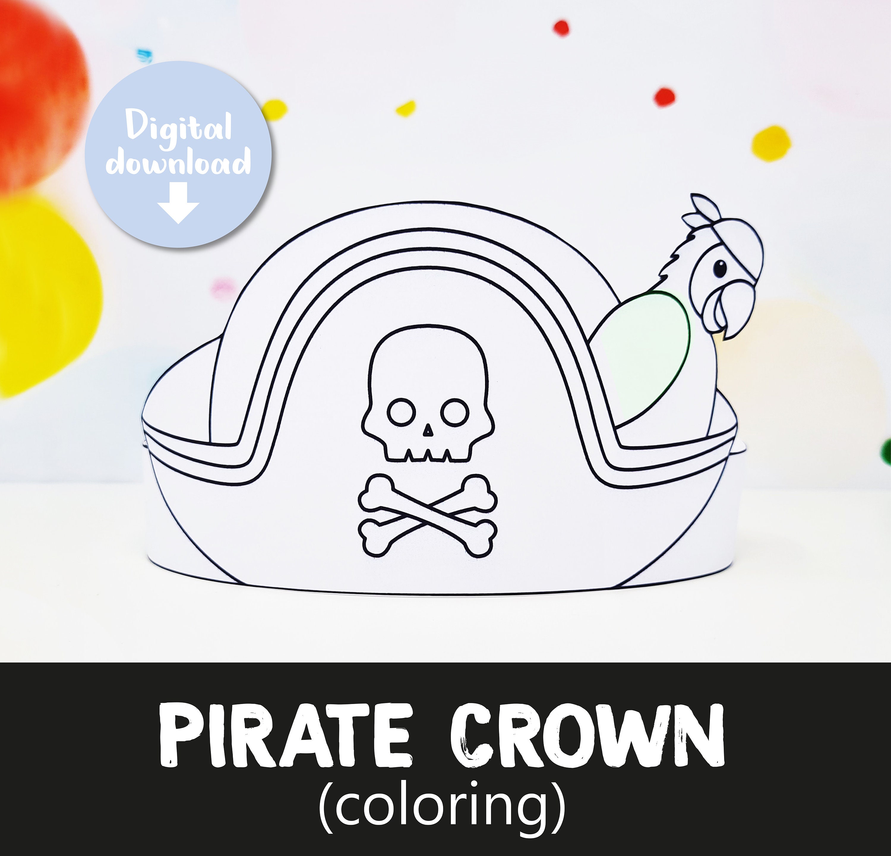 Pirate Hat Coloring Page