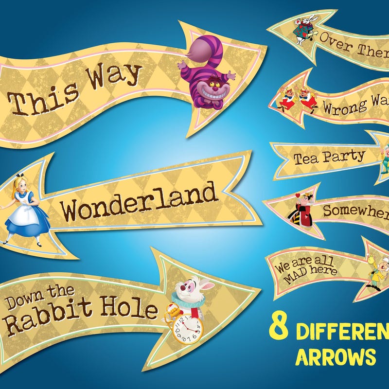 Alice in Wonderland Signs - Etsy