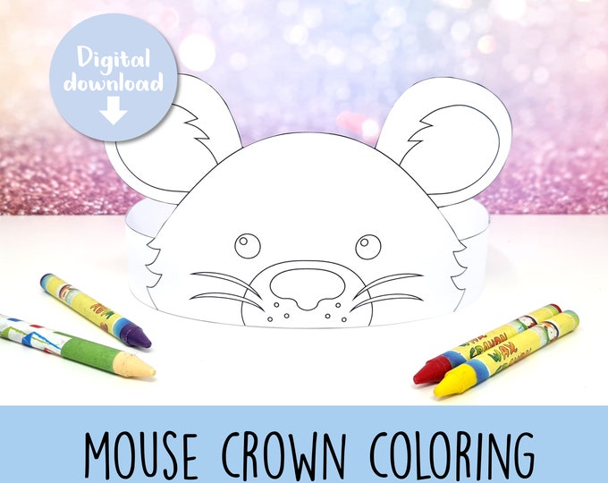 Mouse Paper Crown Printable - Etsy Canada