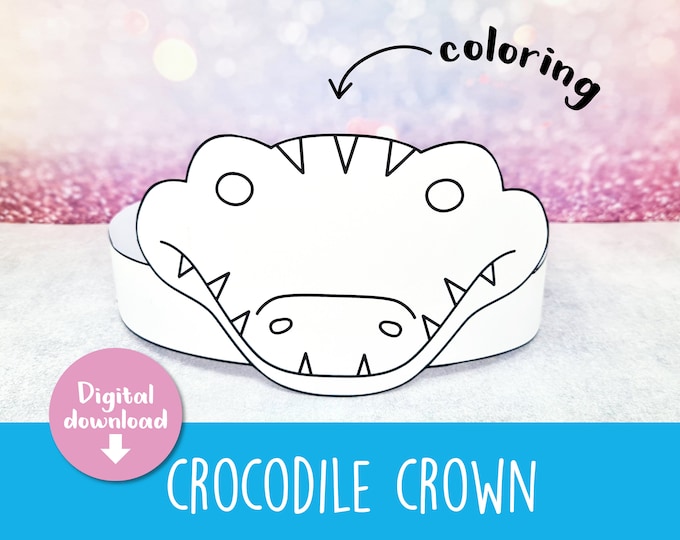 Crocodile Masks Printable Color + Coloring, Paper DIY for Kids and ...