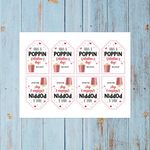 Printable Have a Popping Valentine's Day Card, Popcorn Valentine Tag ...