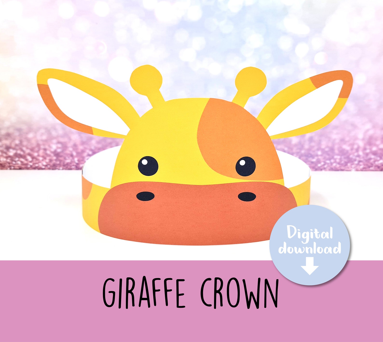 Giraffe Crown, Giraffe Birthday Hat for Kids, Safari Party Headband ...