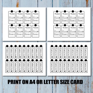 Printable Care Instruction Tags, Digital PDF, DIY Maker Labels, Washing ...