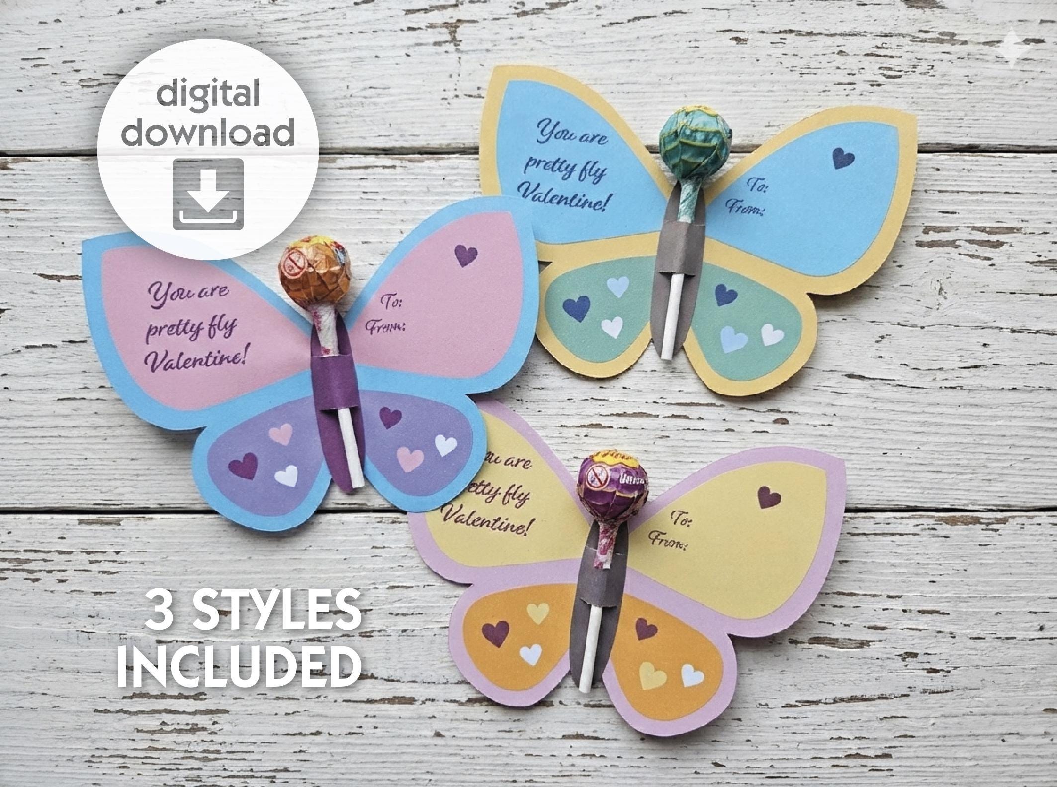 Printable Butterfly Valentine Candy Holder, You Are Pretty Fly ...