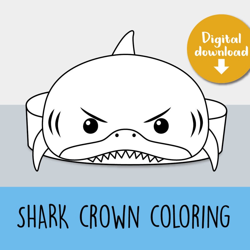 Shark Mask Printable - Etsy