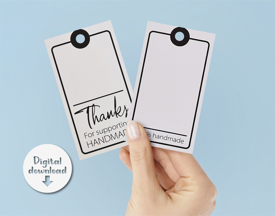 Thank You Cards, Printable Thank You Cards, Cards for Handmade Items ...