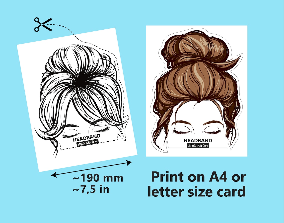 Headband Display Cards, Earwarmers Display, Messy Bun Display Card ...