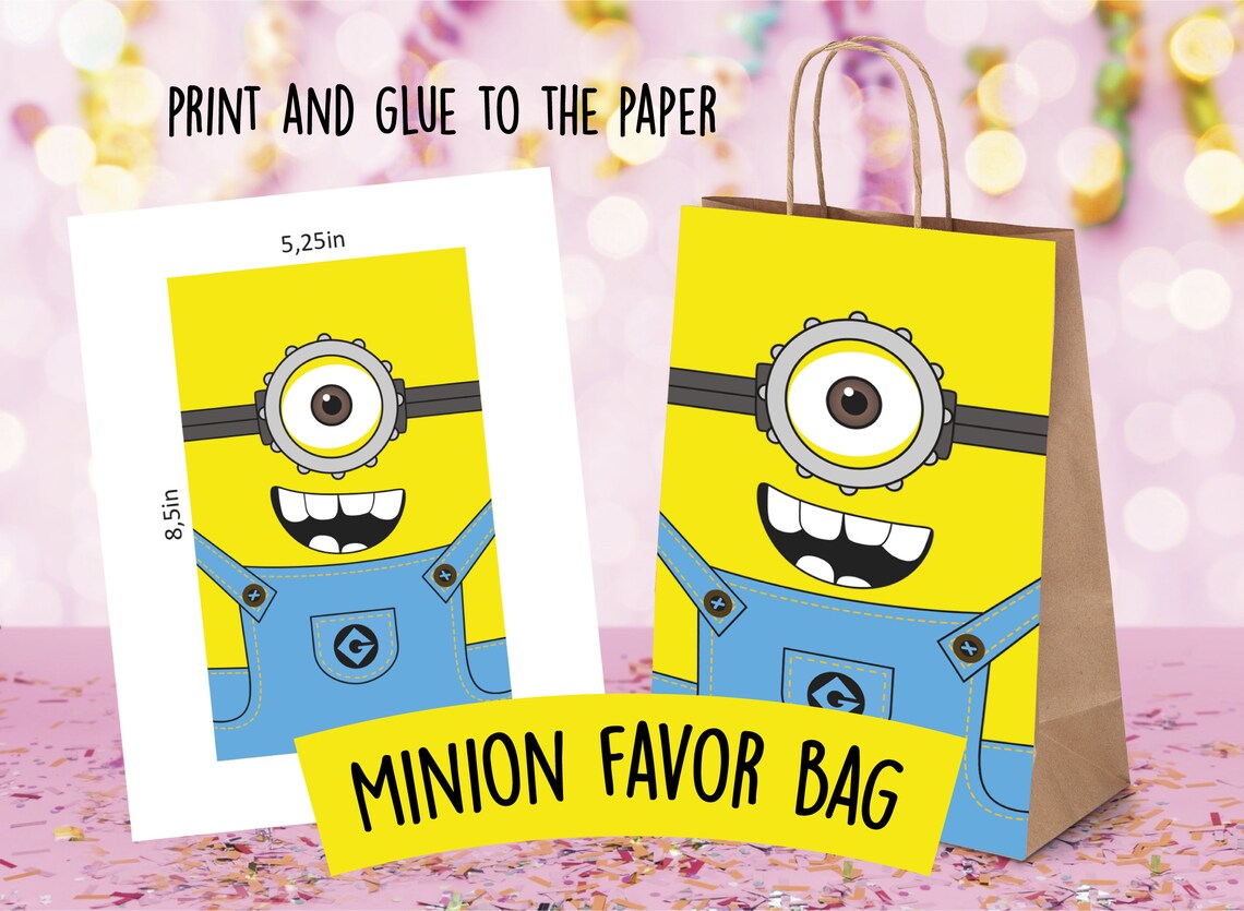 Minion Favor Bag Minion Party Decorations Minion Birthday - Etsy