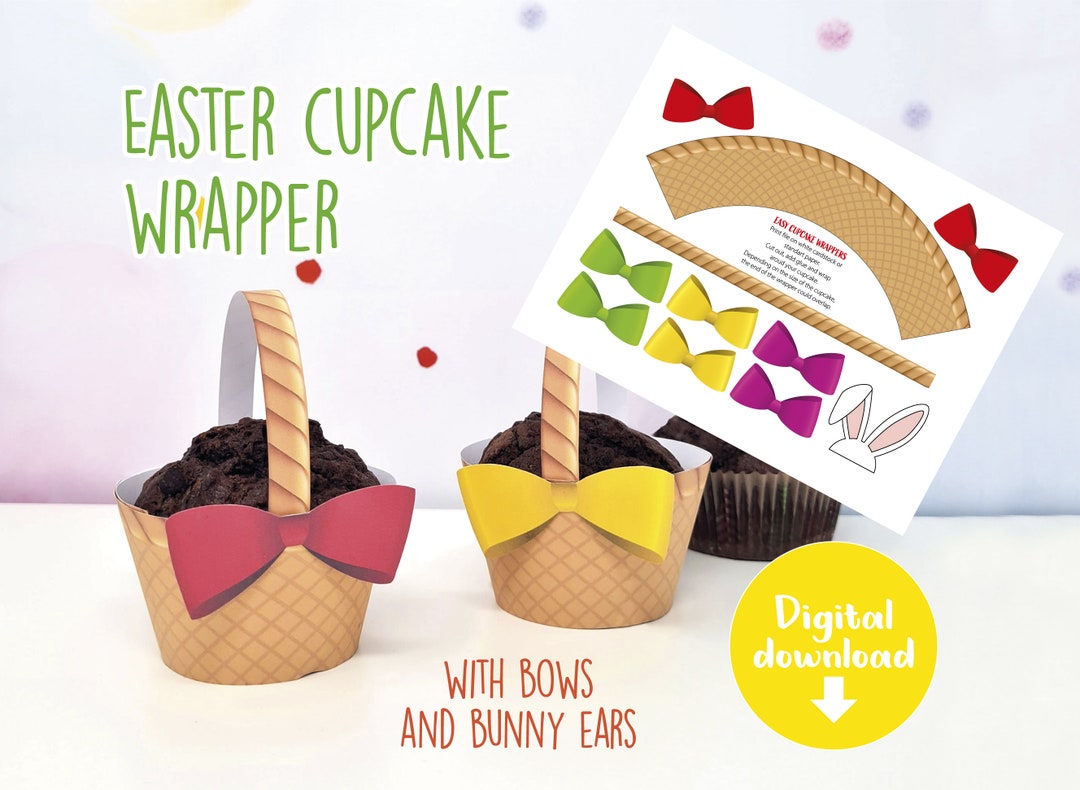 Easter Cupcake Wrapper, Muffin Wrapper, Easter Cupcake Basket, Basket ...