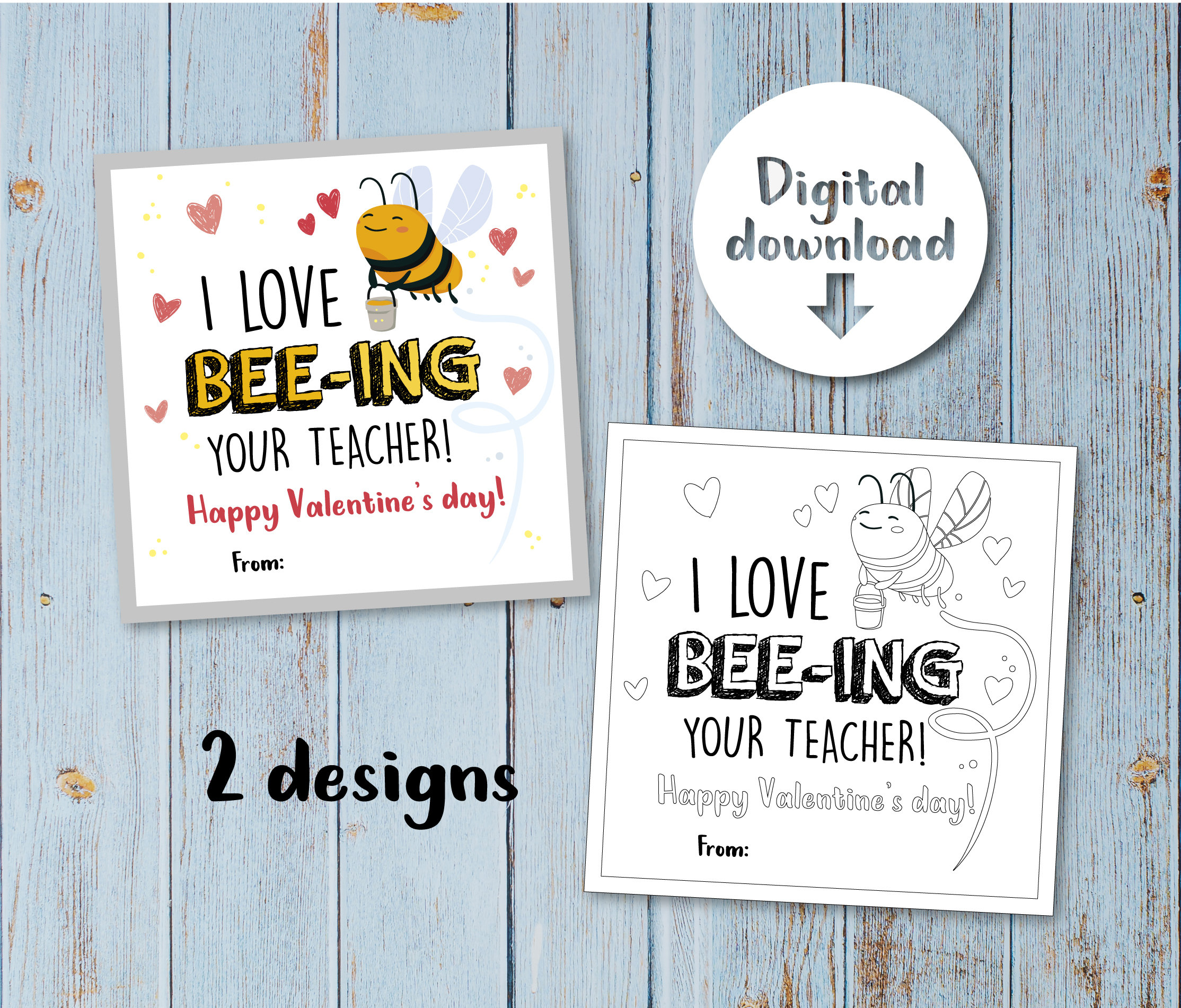 Printable Valentines From Teacher, Valentine Card, Valentine Tags ...