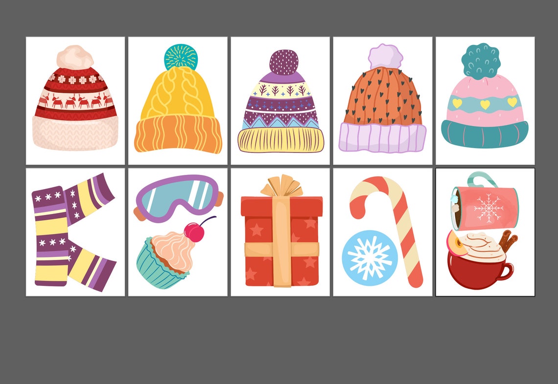 Winter Props, Printable Photo Props, Winter Birthday, Photobooth ...