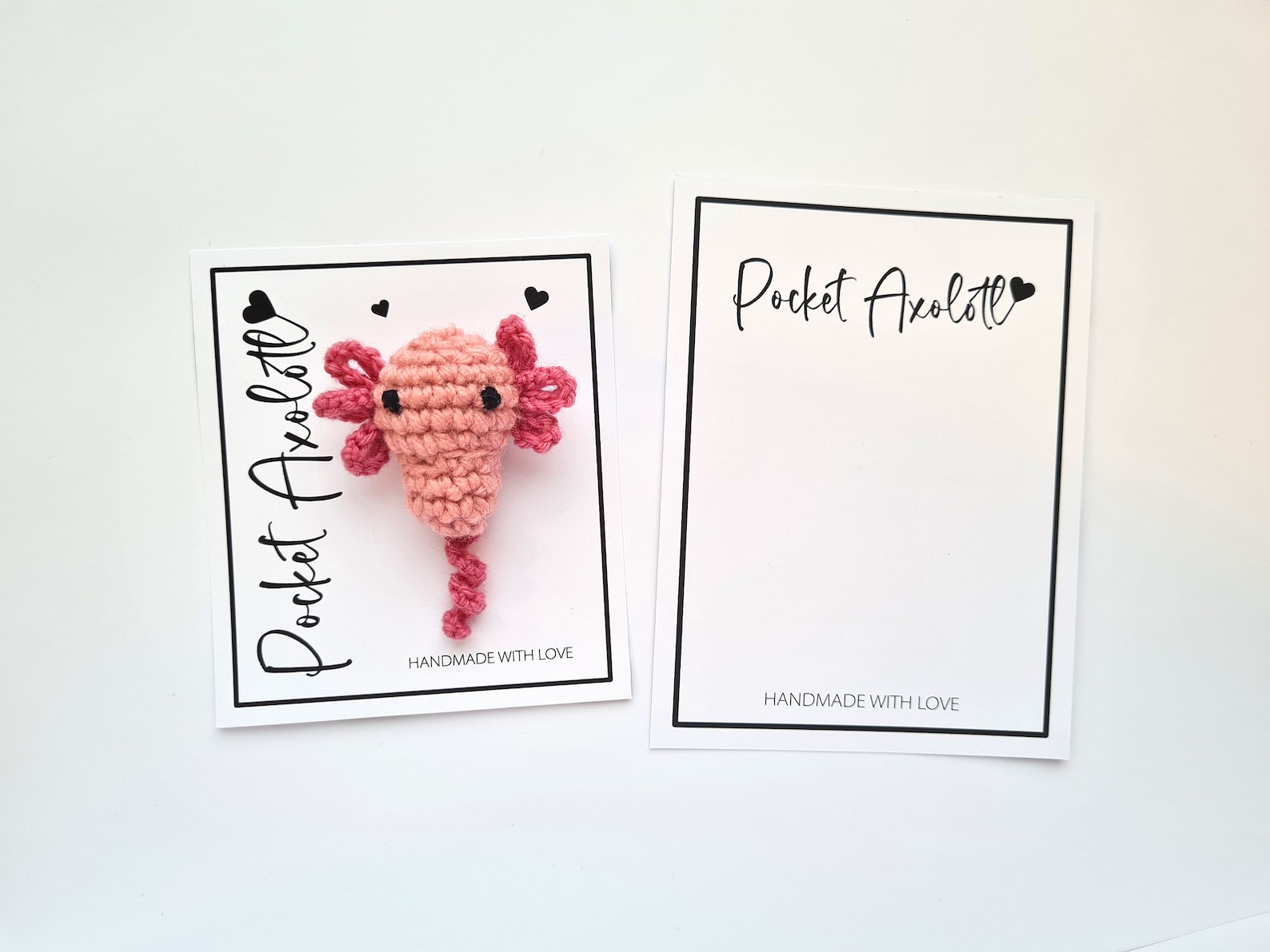 Pocket Axolotl DIY Axolotl Cards Pocket Hug Holder Pocket - Etsy