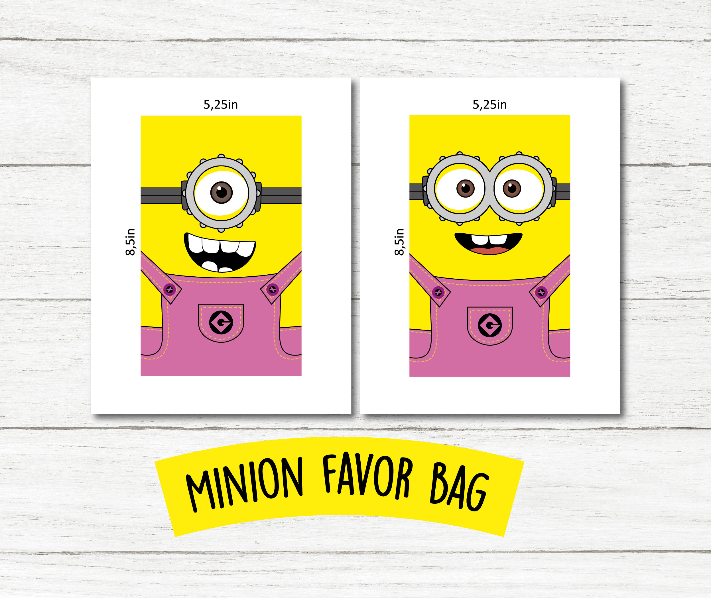 Pink Minion Favor Bag, Minion Party Decorations, Minion Birthday, Kids ...