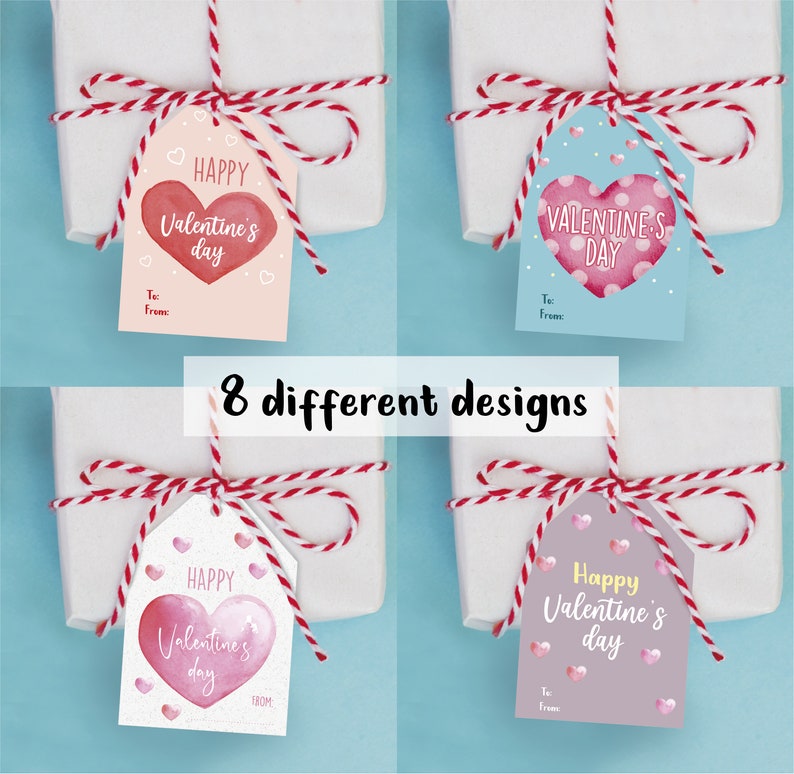 Valentines Gift Tags, Printable Valentine Tags, Printable Gift Tags ...