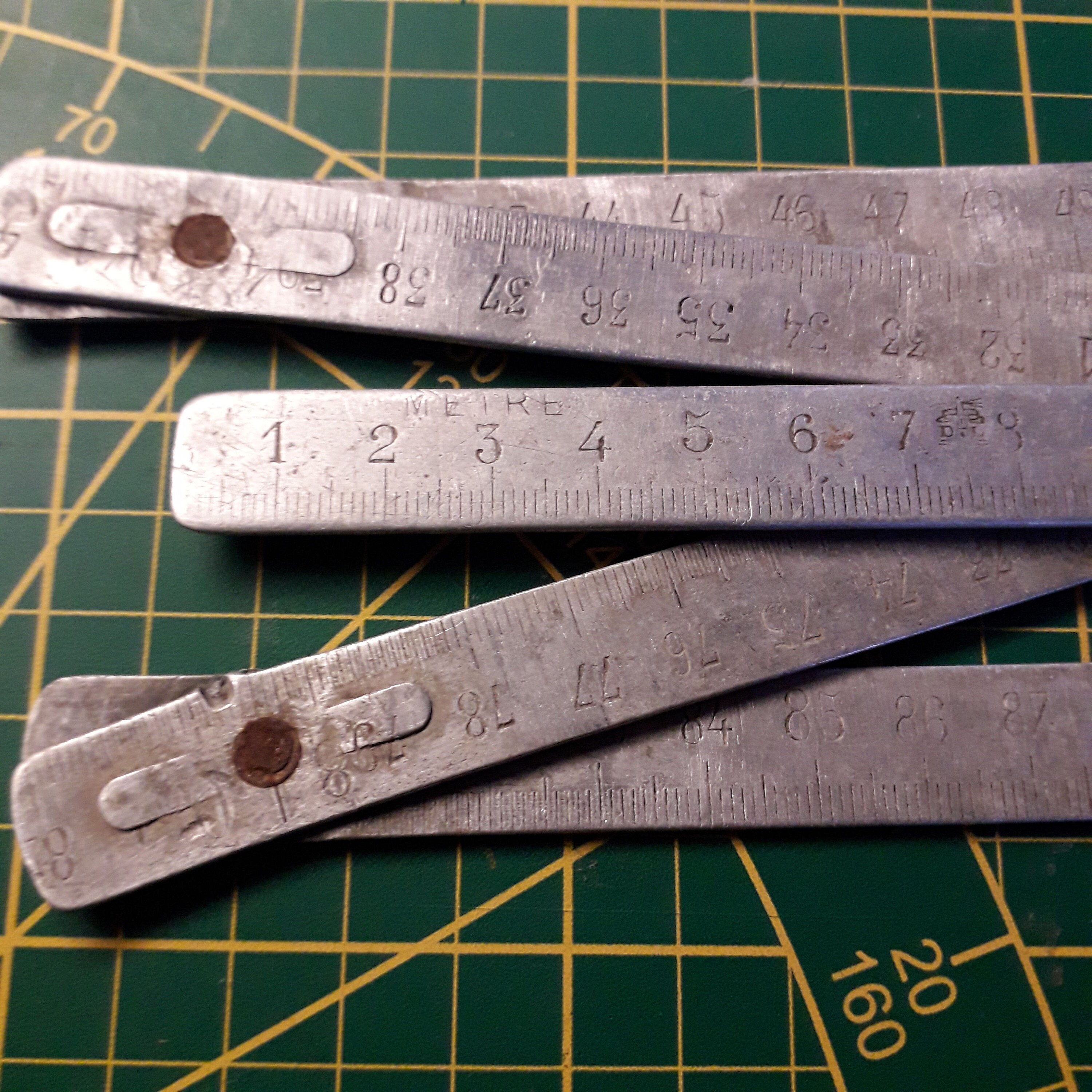 Craftsman Metal Folding Rule 1 Meter Vintage Craftsman Factory - Etsy