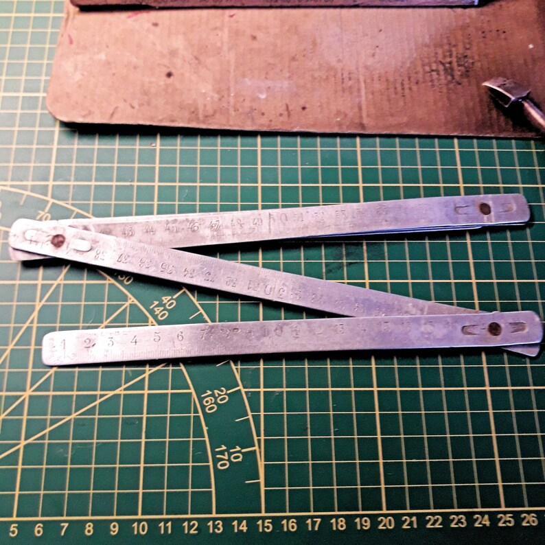 Craftsman Metal Folding Rule 1 Meter Vintage Craftsman Factory - Etsy