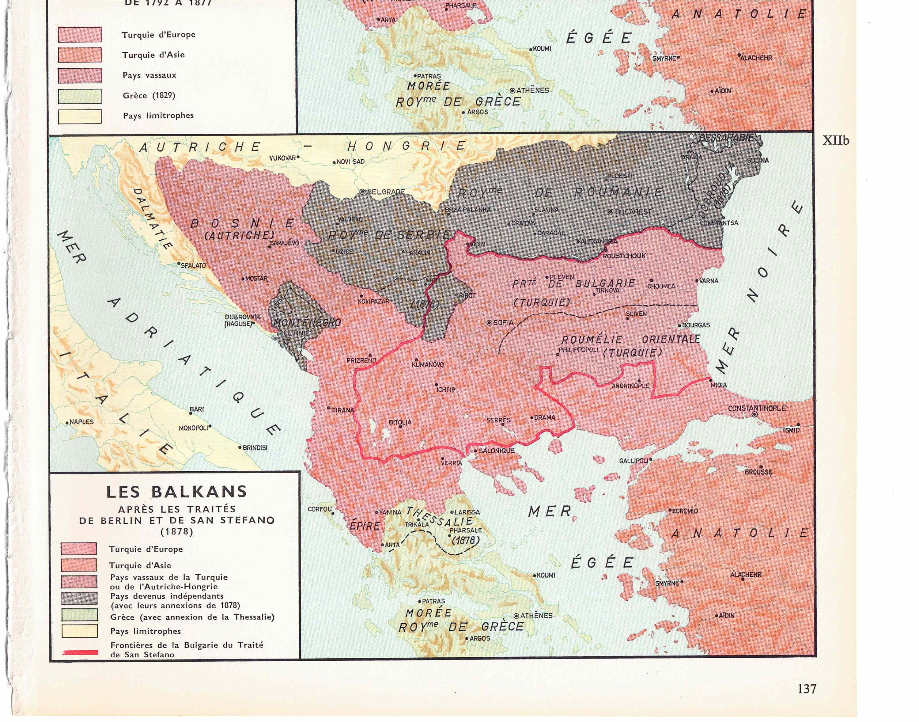 Map the Balkans 1792-1877 and After 1878 Geographic Map Collection ...