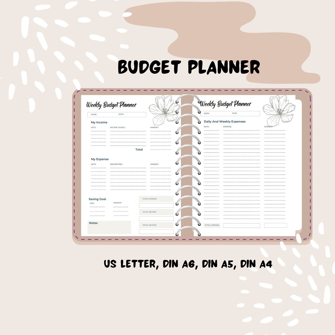 Budget Planner / Family Budget / Mum Budget / Household Budget Grey ...