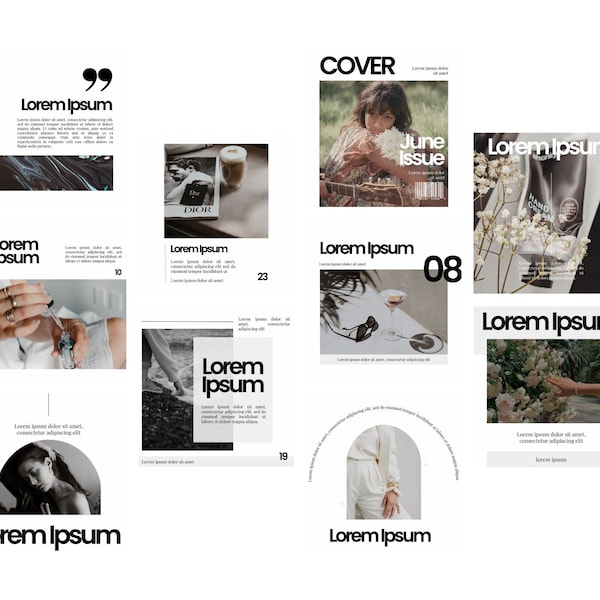 Instagram Magazine Template - Etsy