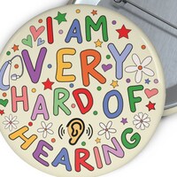 I"m Deaf Please Write It Down - Deaf Hoh Pin Badge Button - Etsy UK