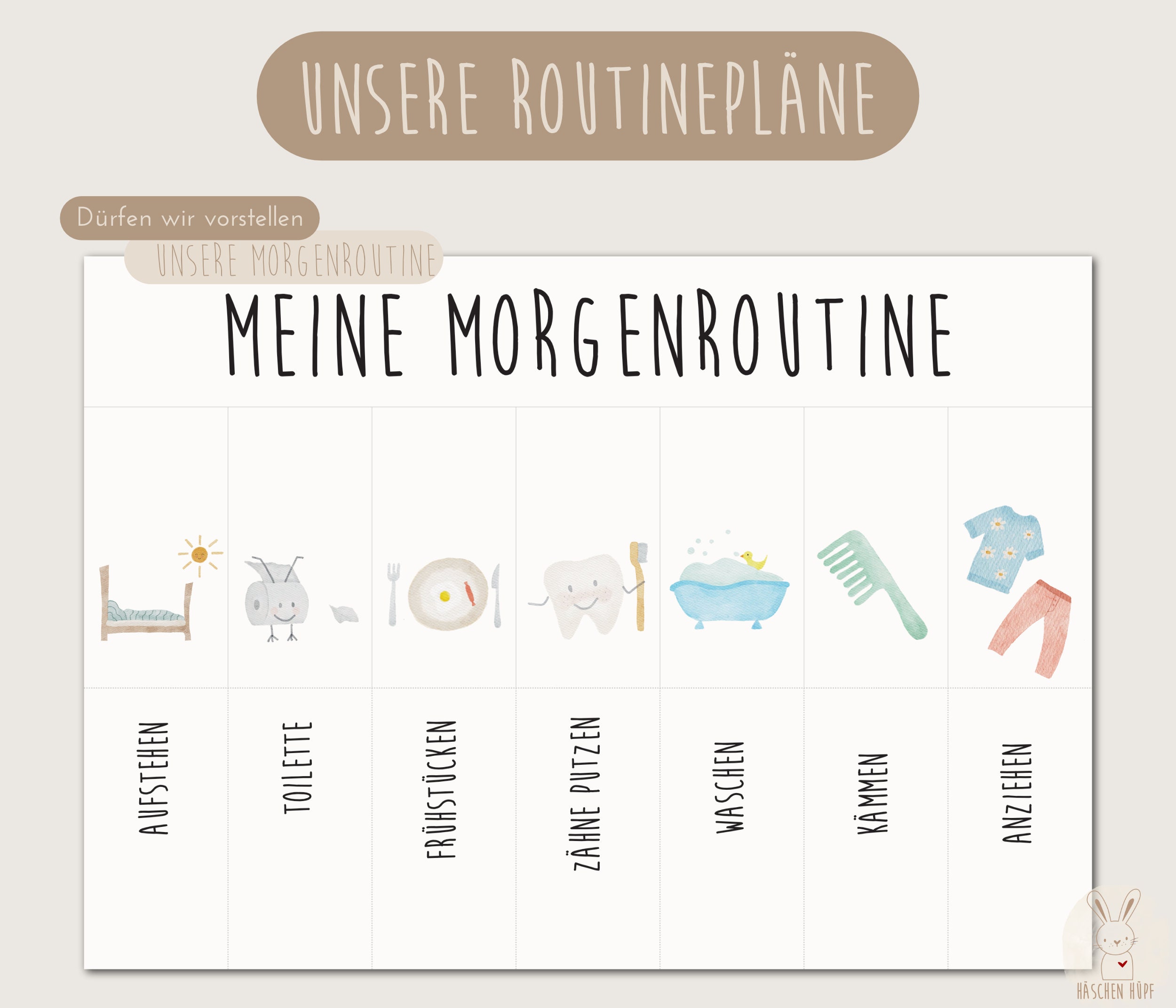 Morgenroutine | Für Kinder | Morgenplan | Morgenritual | Routineplan ...