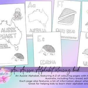 An Aussie Alphabet Colouring Book Printable Australian Alphabet, ABC ...