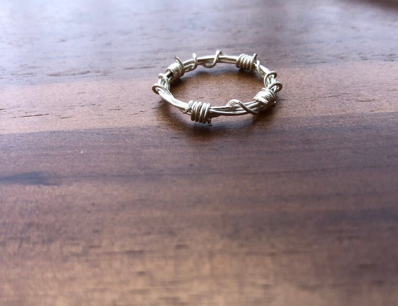 Barbed Wire Style Sterling Silver Ring - Etsy