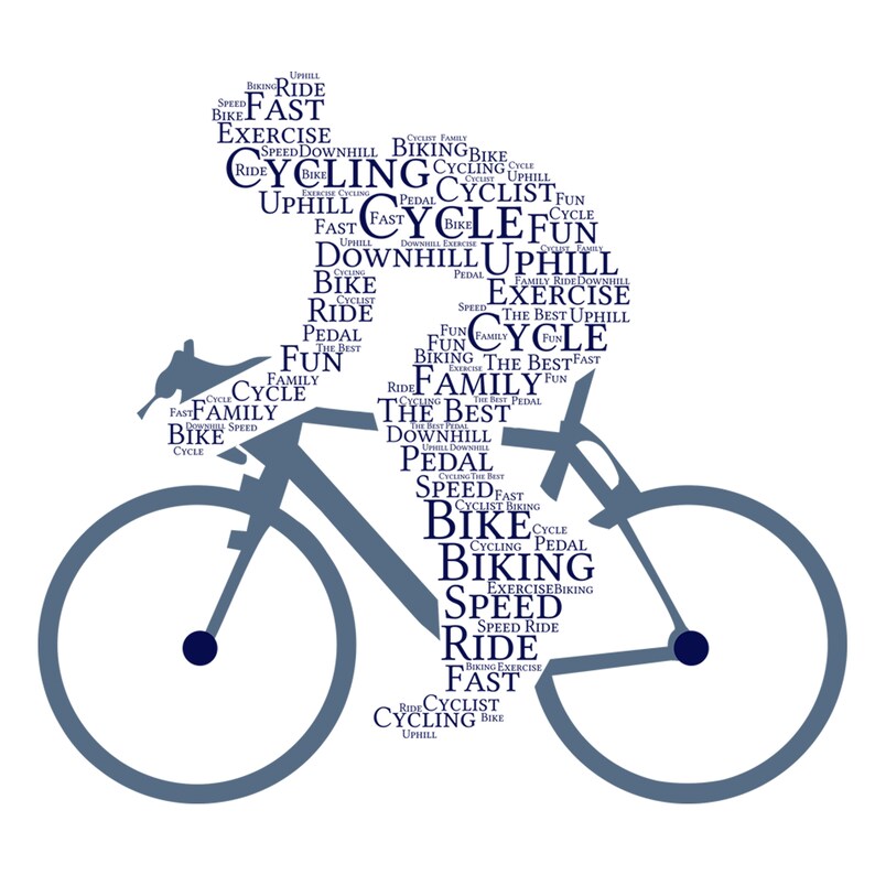 Cyclist Printable Instant Download Gift for Cyclist Bike Word Art ...