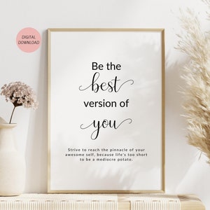 Printable Inspirational Quote Wall Art, Motivational Poster for Office ...