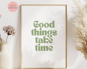 Sage Green Art Quote Poster - Inspirational Printable Wall Art | 18x24 ...