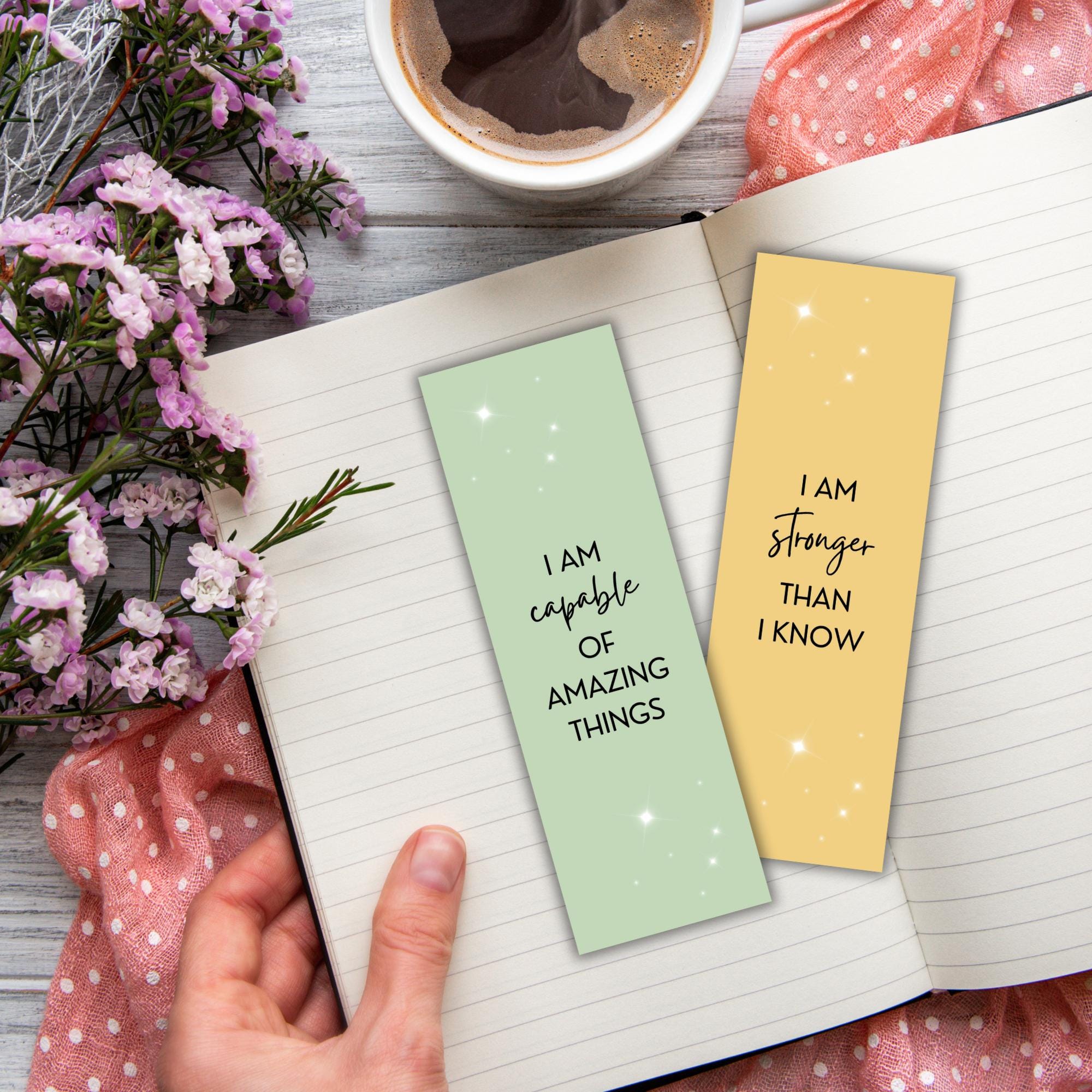 Printable Self Love Bookmarks, Cute Bookmarks for Mental Health ...