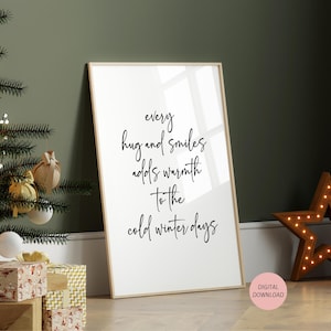 Printable Christmas Quote Wall Art, Holiday Decor, Modern Christmas ...