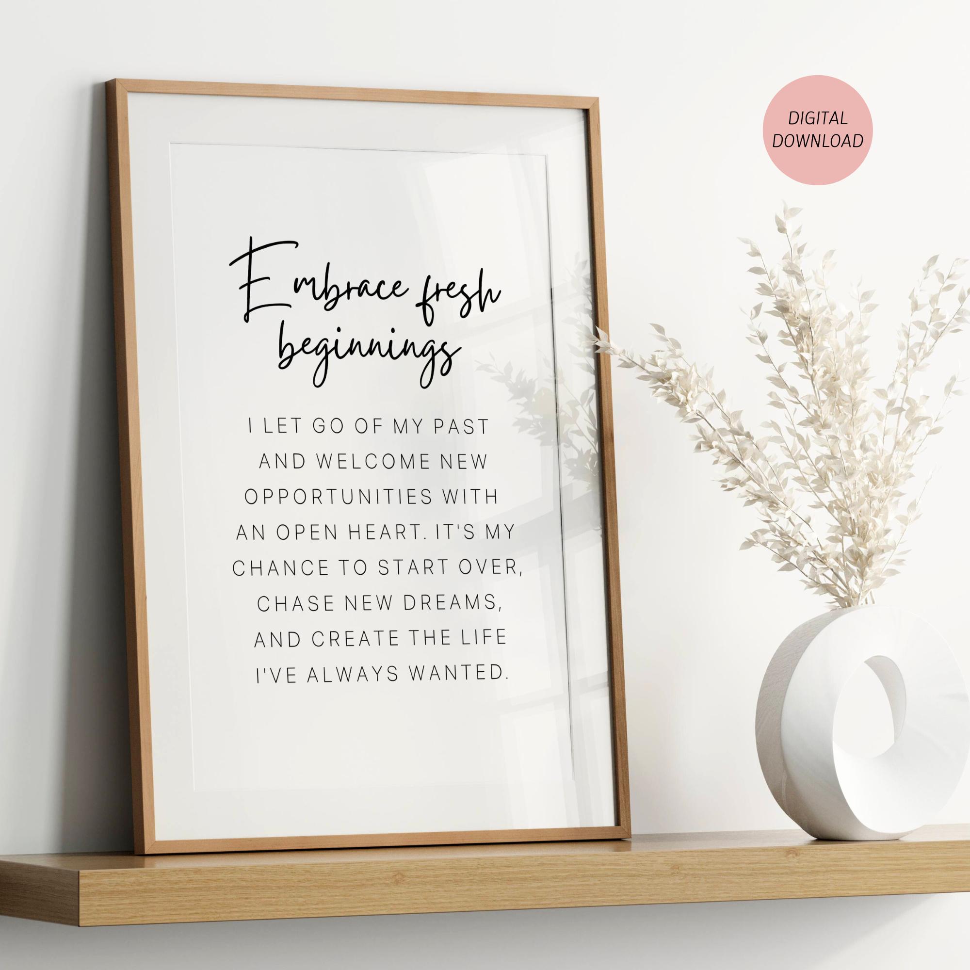 Printable Daily Affirmations Wall Art, Inspirational Quotes ...