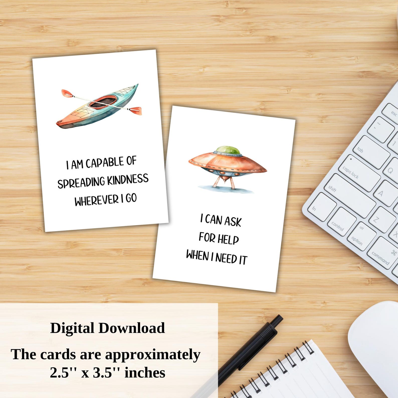 Printable Positive Affirmation Cards for Kids, Lunch Box Notes, Self ...