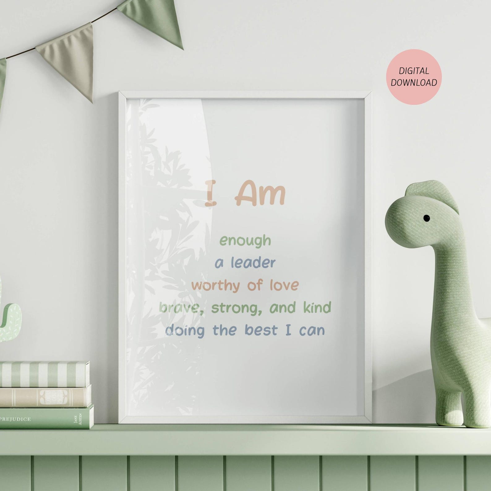Printable Affirmation Wall Art for Kids, Inspirational Quotes for ...