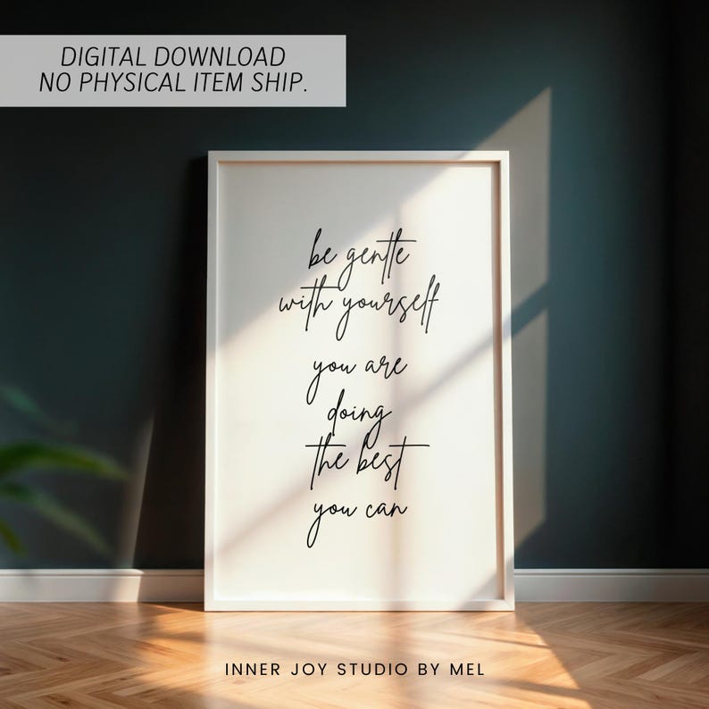 Printable Inspirational Quotes Wall Art for Self Care, Motivational ...