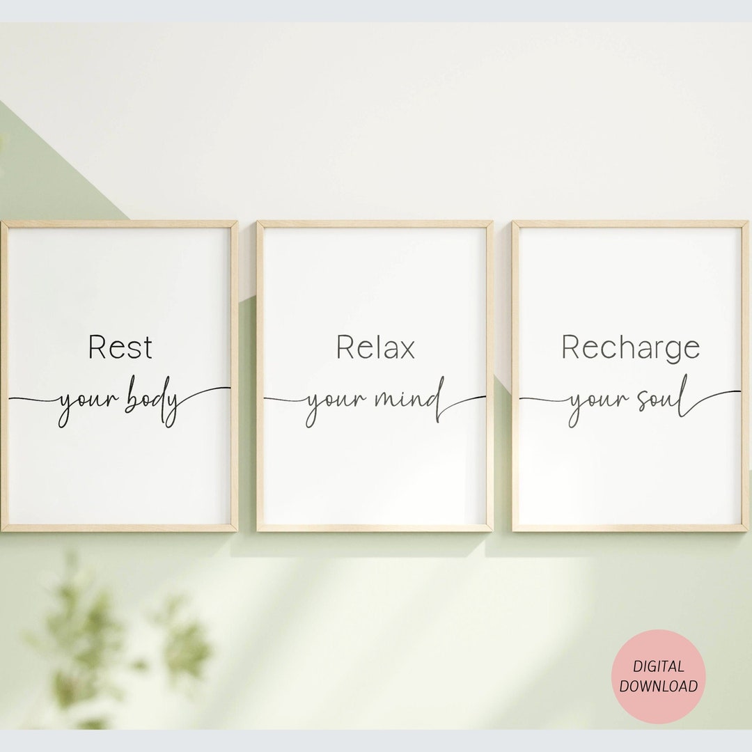 Printable Mental Health Wall Art, Self Care Poster, Self Love Print for ...