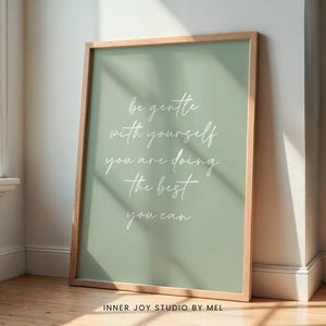 Printable Sage Green Wall Art for Self Love, Inspirational Quote ...